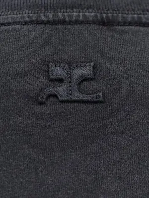 COURREGES Courrèges Logo Embroidered Crewneck T-shirt
