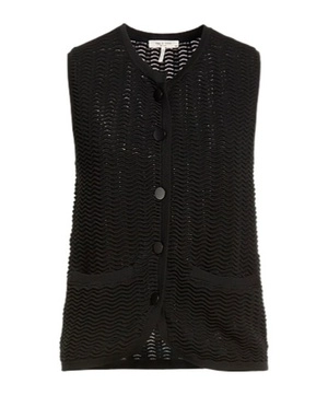 Rag & Bone Solid-color Knitted Waistcoat - Black