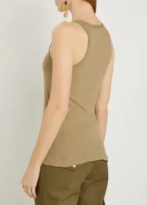 Isabel Marant Étoile Ribbed Scoop Neck Button-up Top