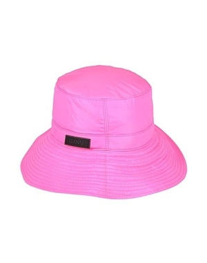 GANNI Solid Color Wide-brimmed Bucket Hat - Pink