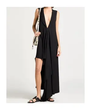 Sportmax Sleeveless Deep V-neck Asymmetrical Dress