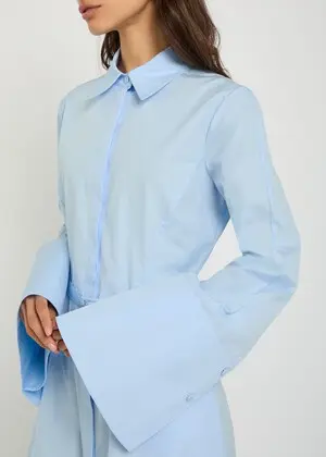 Gabriela Hearst Belted Cotton-poplin Maxi Shirt Dress