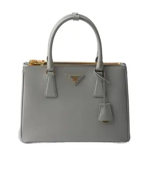Prada Prada Galleria Medium Saffiano Leather Bag Cloudy Gray