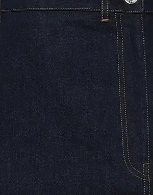 Dolce & Gabbana Dark Wash Denim Flared Skirt