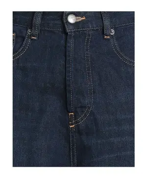 DIESEL® Wide-leg Dark Wash Denim Trousers - Black