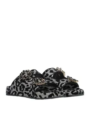 Dolce & Gabbana Leopard Print Embellished Sandals