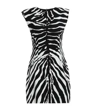 Dolce & Gabbana Zebra Print Fitted Dress - Black