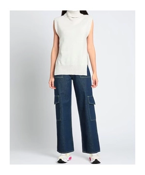 GANNI Straight-leg Cargo Jeans With Contrast Stitching