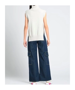 GANNI Straight-leg Cargo Jeans With Contrast Stitching