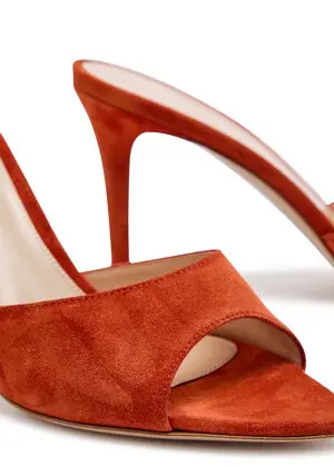 GIANVITO ROSSI Suede Stiletto Heel Slippers