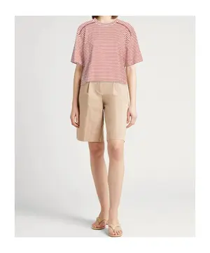 Brunello Cucinelli Striped Crewneck Short Sleeve T-shirt