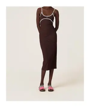 Miu Miu Stretch Jersey Midi Dress