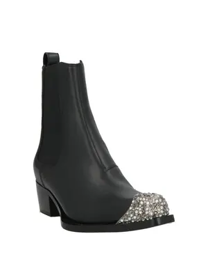 DIESEL® Rhinestone Decor Denim Ankle Boots