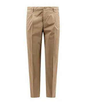 Incotex Stretch-cotton Tapered Trousers - Brown