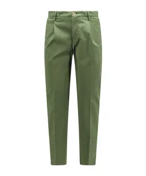 Incotex Stretch-cotton Tapered Trousers - Green