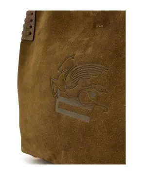 Etro Suede Tote Bag With Twisted Handles