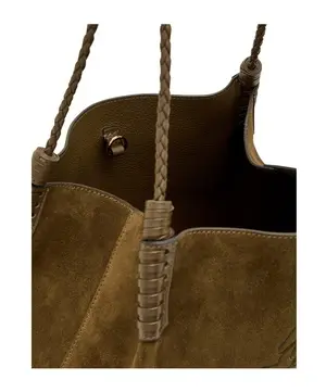 Etro Suede Tote Bag With Twisted Handles