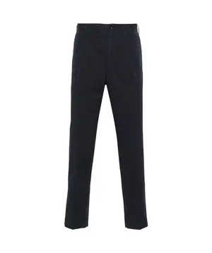 Incotex Stretch-cotton Tapered Trousers - Black