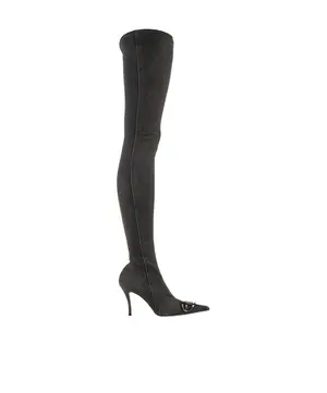 DIESEL® Denim Over-the-knee Boots - Black