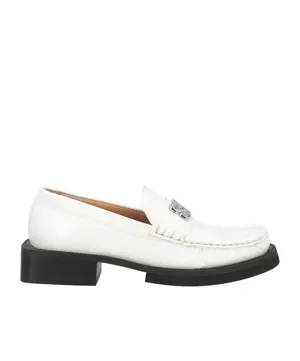 GANNI Shiny Loafers - White