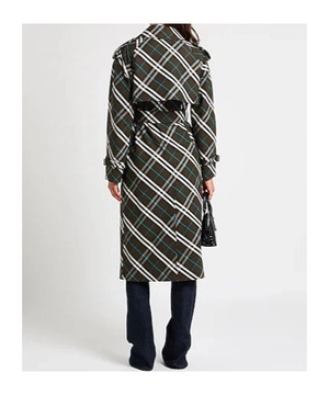 Burberry Plaid Trench Coat