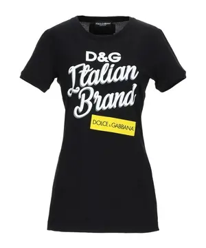 Dolce & Gabbana Solid Color Short-sleeve T-shirt - Black
