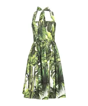 Dolce & Gabbana Sleeveless Tropical Print Dress
