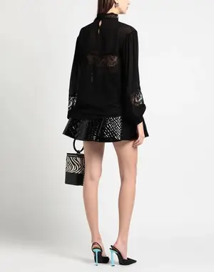Dolce & Gabbana Solid Color Stand Collar Long Sleeve Top