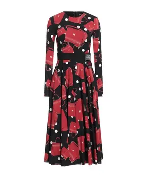 Dolce & Gabbana Polka Dot Pleated Midi Dress