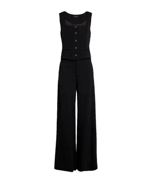 Rag & Bone Sleeveless Square Neck Jumpsuit With Button Detail