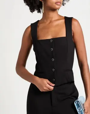 Rag & Bone Sleeveless Square Neck Jumpsuit With Button Detail