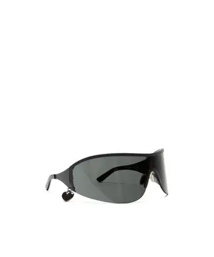 Acne Studios Shield Frame Sunglasses With Heart Embellishments