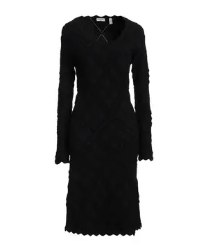 Burberry Plain Colour Midi Dress - Black