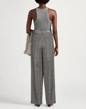 Rag & Bone Plaid Virgin Wool Wide Leg Trousers