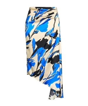 Max Mara Floral Print Asymmetrical Midi Skirt