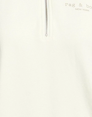 Rag & Bone Long-sleeved Sweatshirt With Half-zip Neckline And Logo