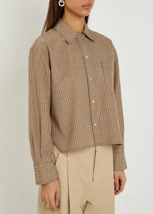 Vince Checked Cotton-blend Shirt