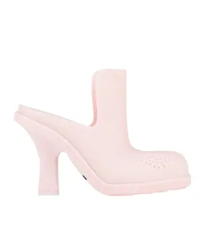 Burberry Pointed Toe Block Heel Mules - Pink