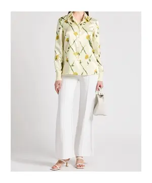 Burberry Floral Print Long Sleeve Shirt