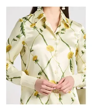 Burberry Floral Print Long Sleeve Shirt