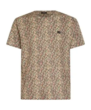 Etro Palm Tree Print Crewneck T-shirt - Nude