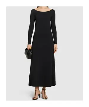 RÓHE Off-the-shoulder Ribbed Knit Dress
