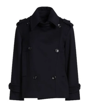Max Mara Double-breasted Short Coat - Black