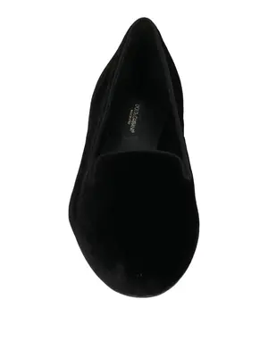 Dolce & Gabbana Velvet Round Toe Loafers