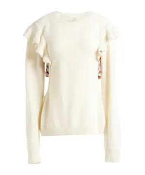 Chloé Crew Neck Sweater With Ruffled Design