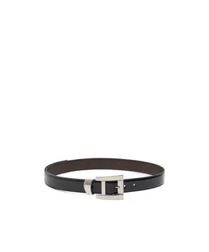 Versace Glossed Leather Belt - Black
