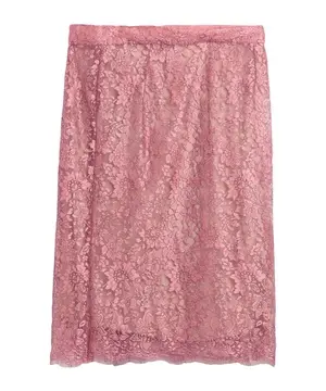 Dolce & Gabbana Minimalist Solid Lace Midi Skirt