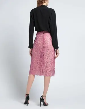 Dolce & Gabbana Minimalist Solid Lace Midi Skirt