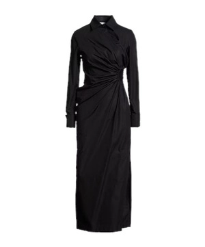 Max Mara Long Sleeve Pleated Shirt Dress