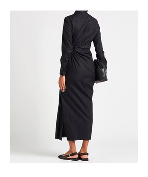 Max Mara Long Sleeve Pleated Shirt Dress
